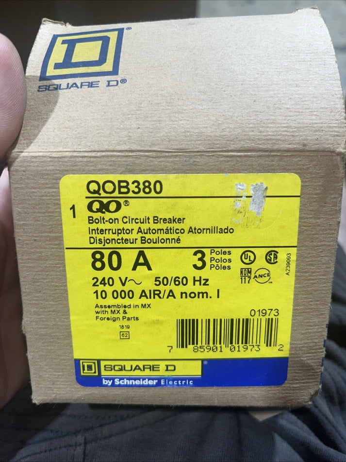 Square D QOB380 80 A Miniature Circuit Breaker NIB – Energy Power ...