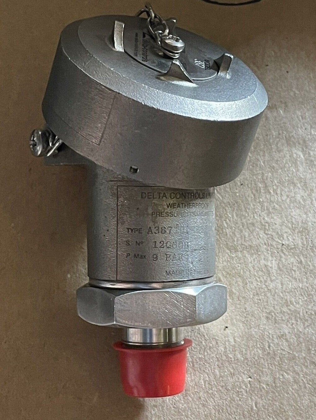 DELTA CONTROLS, SERIES 387 PRESSURE TRANSMITTER TYPE A3871RDEB6J, 9 BA ...